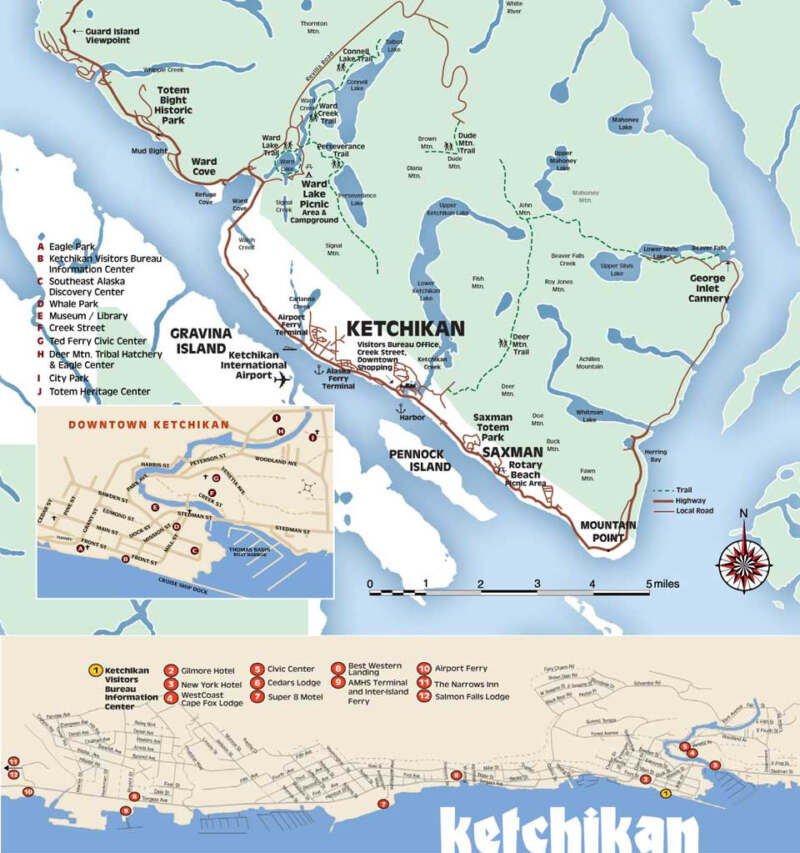 Ketchikan Alaska Area Map